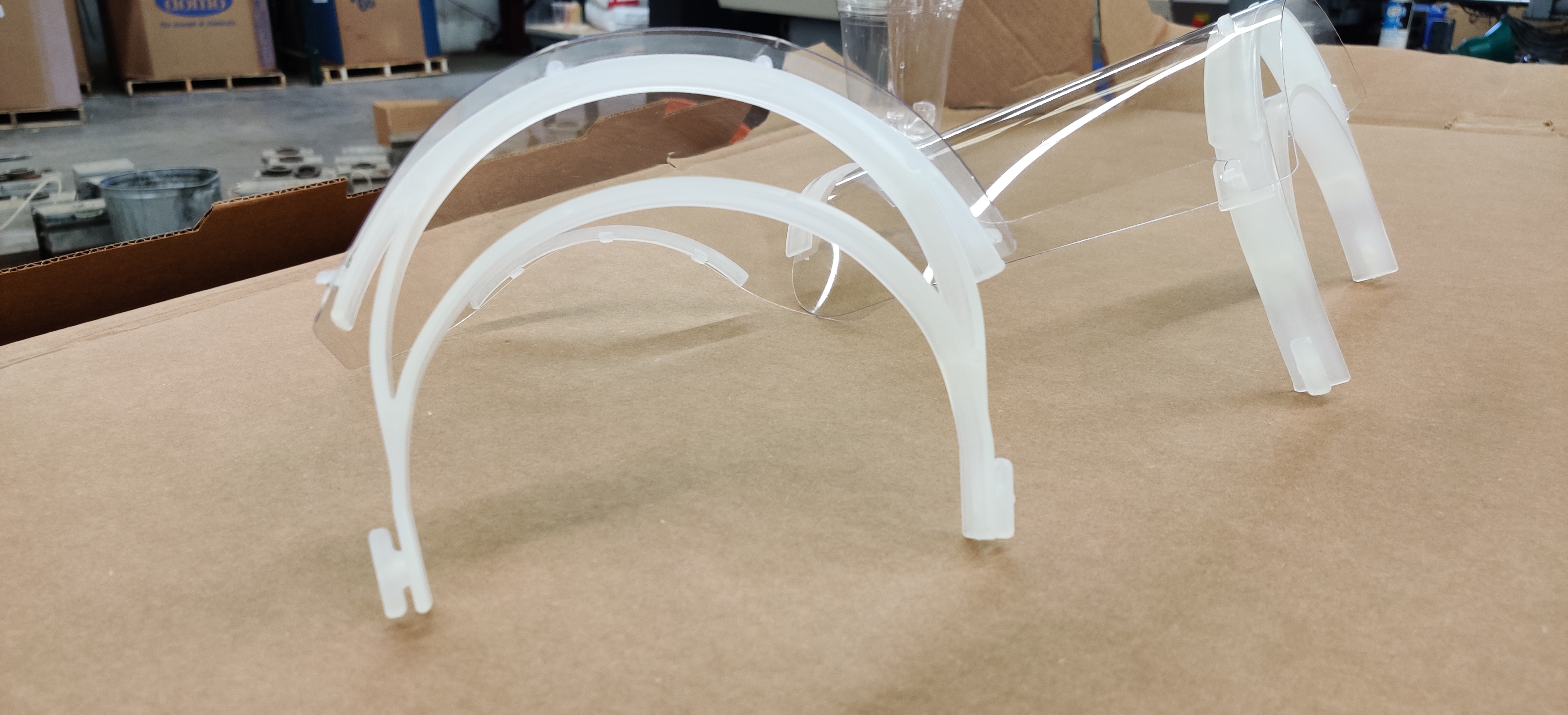 Covid Face Shields for Healthcare Workers by Texlon Plastics Corp.